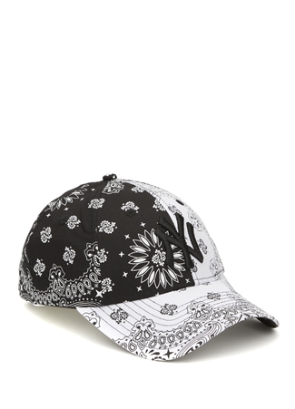 New Era Kadın Paisley 9Forty Neyyan Siyah Beyaz Şapka EU New Era Kadın Paisley 9Forty Neyyan Siyah Beyaz Şapka EU