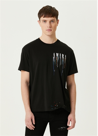 Amiri Erkek Siyah Logo Baskılı T-shirt S Eu Amiri Erkek Siyah Logo Baskılı T-shirt S Eu