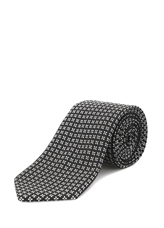 Beymen Club Erkek Siyah Mikro Desenli İpek Kravat EU