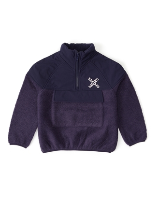 Kenzo Erkek Çocuk Mor Garnili Logo Baskılı Sweatshirt 2 Yaş EU