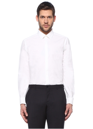 Palzileri Lab Erkek Beyaz Klasik Yaka Gömlek 38 IT