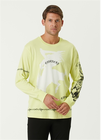 Givenchy Erkek Sarı Logolu Uzun Kollu T-shirt M EU Givenchy Erkek Sarı Logolu Uzun Kollu T-shirt M EU