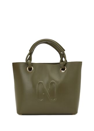 Network Kadın Haki Deri Çanta Eu