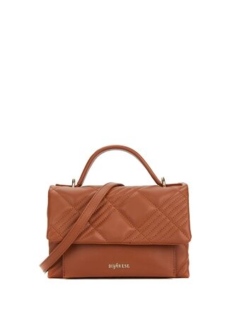 Divarese Kadın Taba Kapitoneli Omuz Çantası Turuncu EU