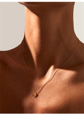 Fidelle Kadın Alphabet Pendant Small A Altın Rengi Kolye S EU Fidelle Kadın Alphabet Pendant Small A Altın Rengi Kolye S EU