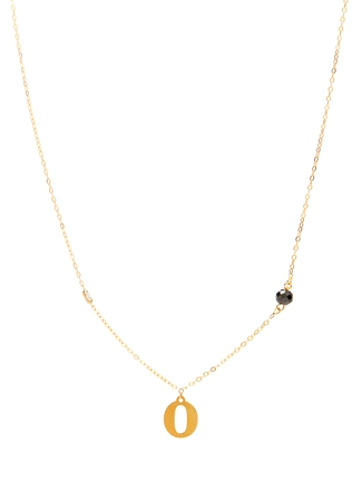 Collection-Alper Tunçoku Kadın O Harfi Formlu Altın Rengi Kolye EU