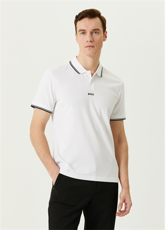 Boss Erkek Regular Fit Beyaz Polo Yaka T-shirt S EU Boss Erkek Regular Fit Beyaz Polo Yaka T-shirt S EU