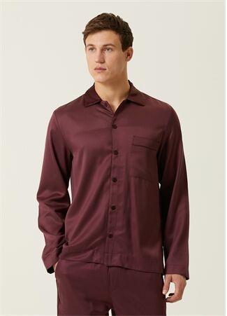 Cdlp Erkek Bordo İngiliz Yaka Pijama Üstü 52 IT