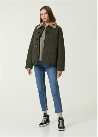 Zadig&Voltaire Kadın Kid Haki Nakış Detaylı Parka L EU