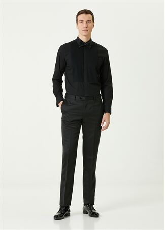 Pal Zileri Erkek Siyah Yün Pantolon 46 IT