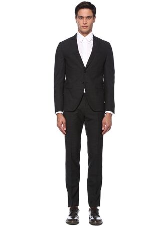 Boss Erkek Antrasit Kelebek Yaka Yün Takım Gri 48 IT