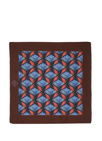 Pal Zileri Erkek Colorblocked Geometrik Desenli İpek Fular Bordo EU Pal Zileri Erkek Colorblocked Geometrik Desenli İpek Fular Bordo EU
