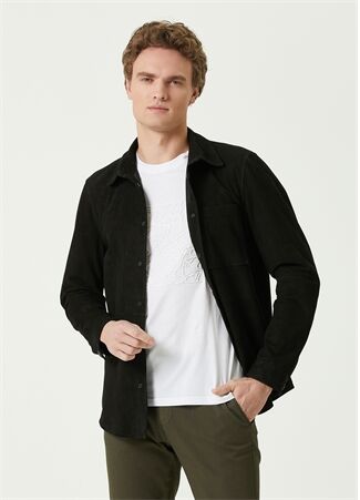 Beymen Club Erkek Siyah Süet Gömlek S
