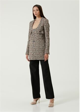 Bottega Veneta Kadın Derin U Yaka Dokulu Ceket 42 IT