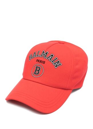 Balmain Erkek Turuncu Logo Detaylı Şapka EU