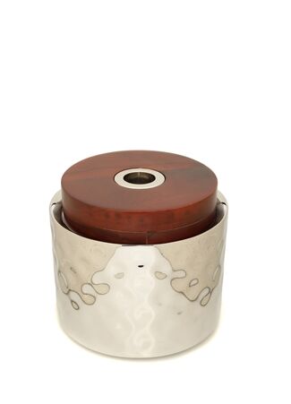 Luxuria Kahverengi Silver Ahşap Kapaklı Buz Kovası Bej