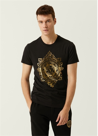 Versace Jeans Couture Erkek Siyah Gold Logolu T-shirt S EU Versace Jeans Couture Erkek Siyah Gold Logolu T-shirt S EU