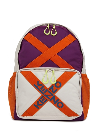 Kenzo Erkek Mor Logo Baskılı Sırt Çantası EU