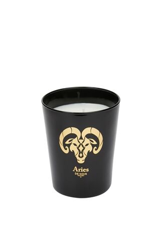 De Noir Concept Siyah Koç Burcu Desenli Mum