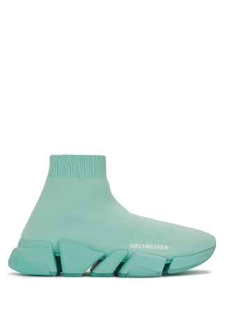 Balenciaga Kadın Speed 2 Yeşil Logolu Çorap Formlu Sneaker 36 EU Balenciaga Kadın Speed 2 Yeşil Logolu Çorap Formlu Sneaker 36 EU