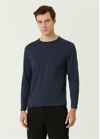 Isaora Erkek Lacivert Logolu Yün Uzun Kollu T-shirt S EU Isaora Erkek Lacivert Logolu Yün Uzun Kollu T-shirt S EU