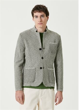 Maurizio Baldassari Erkek Gri Triko Ceket 48 IT