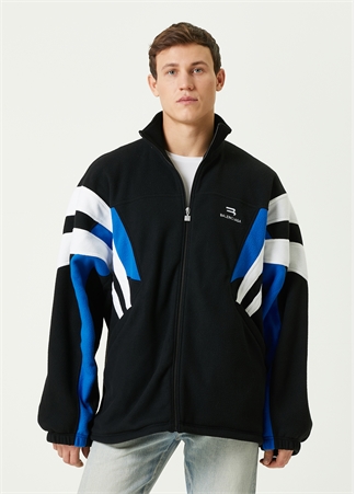 Balenciaga Erkek Siyah Şerit Detaylı Mont Mavi S EU Balenciaga Erkek Siyah Şerit Detaylı Mont Mavi S EU