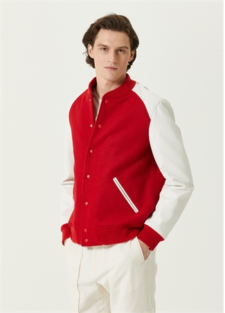 Zadig&voltaire Erkek Birdieh Kırmızı Beyaz Yün Bomber Mont S Eu Zadig&voltaire Erkek Birdieh Kırmızı Beyaz Yün Bomber Mont S Eu