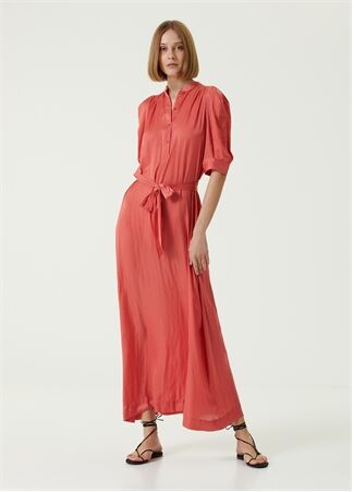 Zadig&Voltaire Kadın Mercan Dik Yaka Kuşaklı Maksi Elbise Kırmızı XS EU Zadig&Voltaire Kadın Mercan Dik Yaka Kuşaklı Maksi Elbise Kırmızı XS EU