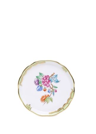 Herend Çiçek Motifli Porselen Bardak Altlığı Çok Renkli