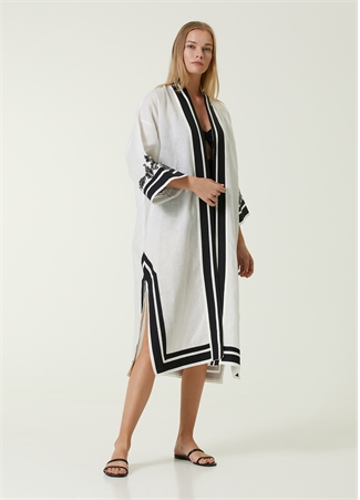 Beymen Collection Kadın Ekru Nakış Detaylı Kaftan Bej 40-42 Beymen Collection Kadın Ekru Nakış Detaylı Kaftan Bej 40-42