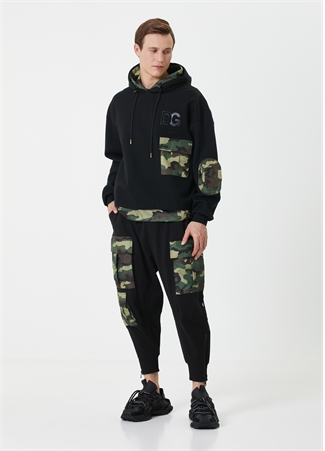 Dolce&gabbana Erkek Siyah Haki Kapüşonlu Kamuflaj Desenli Sweatshirt Xs Eu Dolce&gabbana Erkek Siyah Haki Kapüşonlu Kamuflaj Desenli Sweatshirt Xs Eu