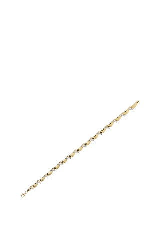 Collection Kadın Zincir Formlu Taşlı Altın Rengi Bileklik EU