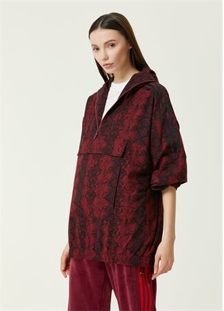 Adidas X Ivy Park Kadın X Bordo Kapüşonlu Desenli Ceket L Eu