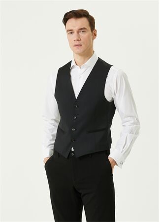 Pal Zileri Erkek YELEK Siyah 44 IT