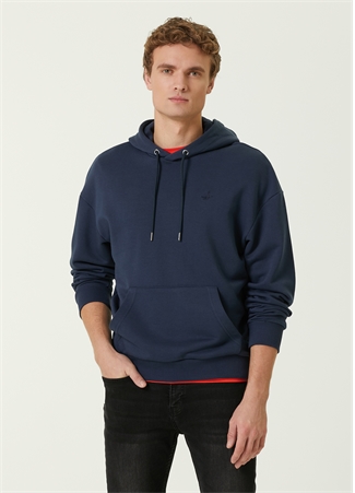 Beymen Club Erkek Lacivert Kapüşonlu Logolu Sweatshirt S EU Beymen Club Erkek Lacivert Kapüşonlu Logolu Sweatshirt S EU