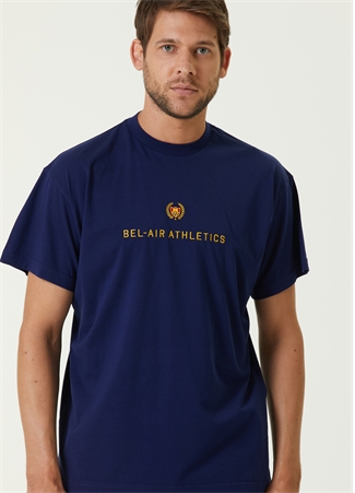 Bel-Air Erkek Lacivert Bisiklet Yaka Logolu T-shirt XS EU Bel-Air Erkek Lacivert Bisiklet Yaka Logolu T-shirt XS EU