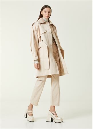 Coloreve Kadın Bej Kargo Pantolon M EU