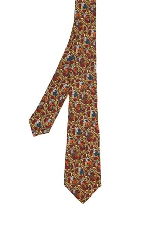 Pal Zileri Erkek Colorblocked Desenli İpek Kravat Bordo EU