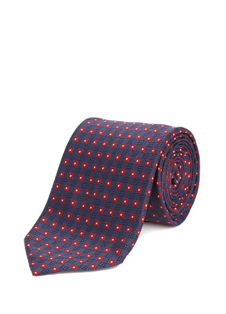 Beymen Collection Erkek Mavi Mikro Geometrik Desenli İpek Kravat EU IT Beymen Collection Erkek Mavi Mikro Geometrik Desenli İpek Kravat EU IT