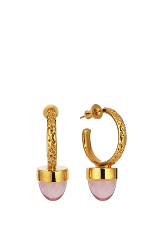 Evren Kayar Kadın Venüs Quartz Taşlı Altın Rengi Kaplama Küpe Pembe EU Evren Kayar Kadın Venüs Quartz Taşlı Altın Rengi Kaplama Küpe Pembe EU