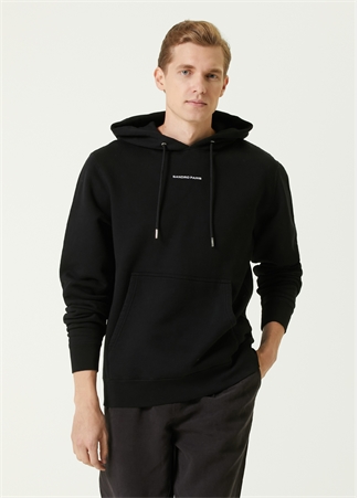 Sandro Erkek Siyah Kapüşonlu Logolu Sweatshirt S EU Sandro Erkek Siyah Kapüşonlu Logolu Sweatshirt S EU
