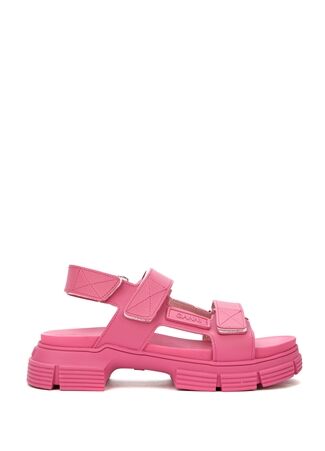 Ganni Kadın Pembe Logo Detaylı Sandalet 36 EU