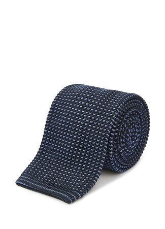 Palzileri Lab Erkek Mavi Mikro Dokulu İpek Kravat EU