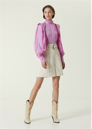 Isabel Marant Kadın Delilaz Ekru Kemerli Şort Bej 36 FR