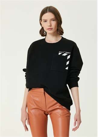 Off-white Kadın Siyah Logolu Sweatshirt Xs Eu Off-white Kadın Siyah Logolu Sweatshirt Xs Eu