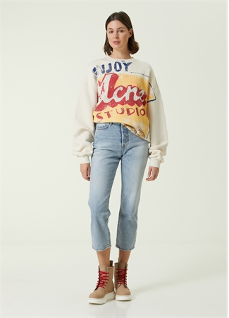 Acne Studios Kadın Straight Fit Mavi Jean Pantolon 26 US Acne Studios Kadın Straight Fit Mavi Jean Pantolon 26 US