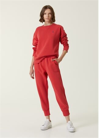 Polo Ralph Lauren Kadın Kırmızı Dar Paça Eşofman Altı M EU