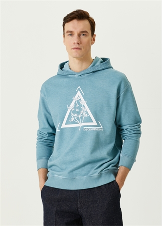 Emporio Armani Erkek Mavi Kapüşonlu Figür Baskılı Sweatshirt Yeşil L EU Emporio Armani Erkek Mavi Kapüşonlu Figür Baskılı Sweatshirt Yeşil L EU