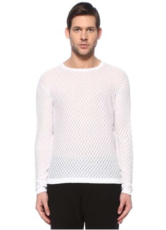 Palzileri Lab Erkek Beyaz Kabartmalı Dokulu Kazak 50 IT